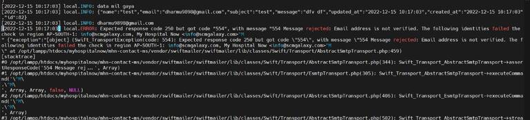 How to Fixed this Error :- Using AWS SES SMTP- error 554 Message rejected: Email address is not ...