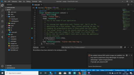 No suitable Android AVD system images are available. You may need to install these using SDK ...