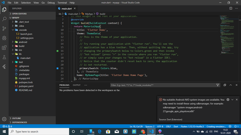 No suitable Android AVD system images are available. You may need to ...