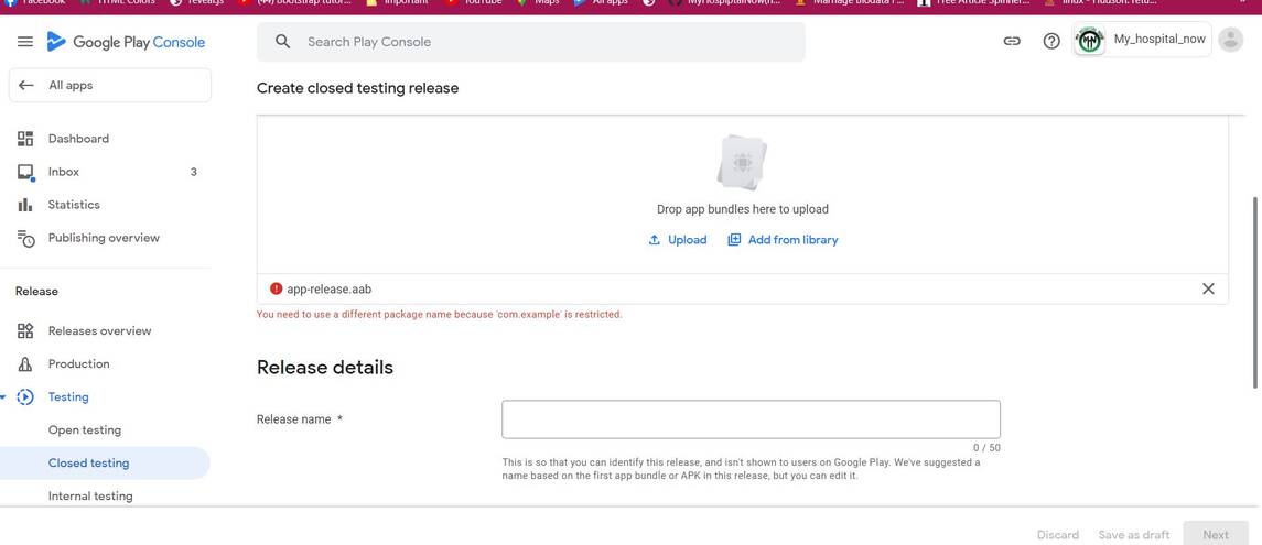 com.example is restricted” when uploading APK to Play Store – Best DevOps
