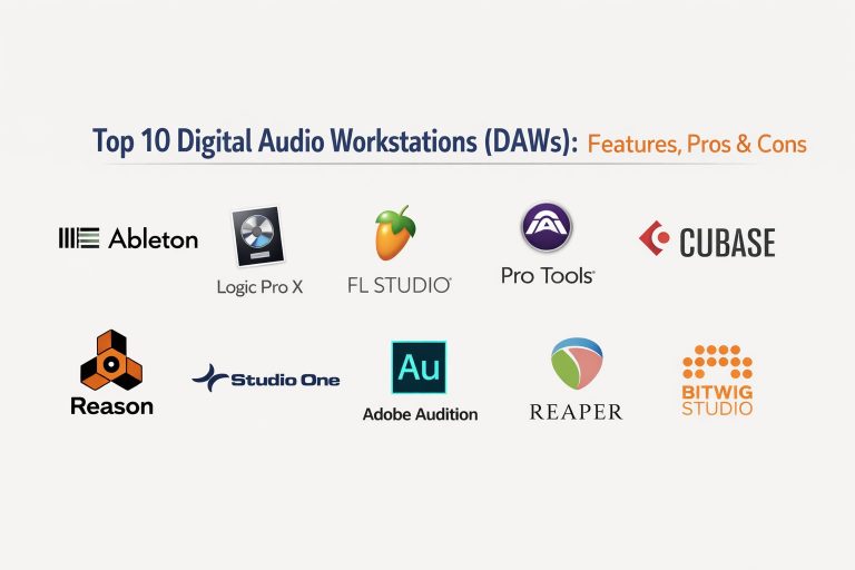 Top 10 Digital Audio Workstations (DAWs): Features, Pros, Cons ...