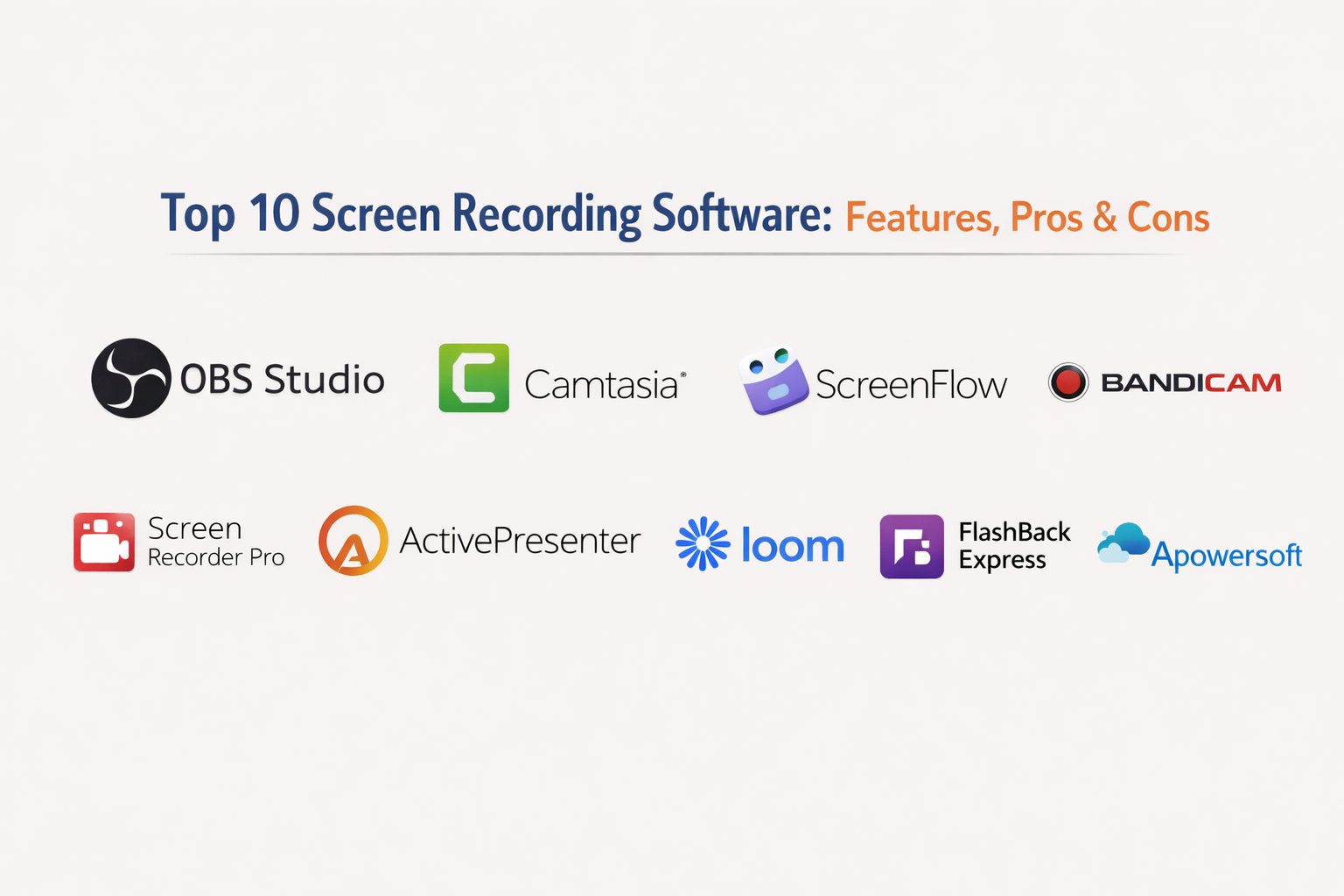 Top 10 Screen Recording Software: Features, Pros, Cons & Comparison ...