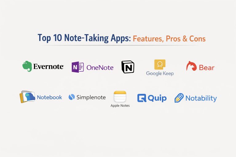 Top 10 Note-Taking Apps: Features, Pros, Cons & Comparison – Best DevOps