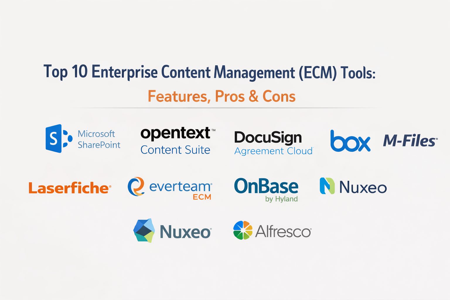 Top 10 Enterprise Content Management (ECM) Software: Features, Pros ...