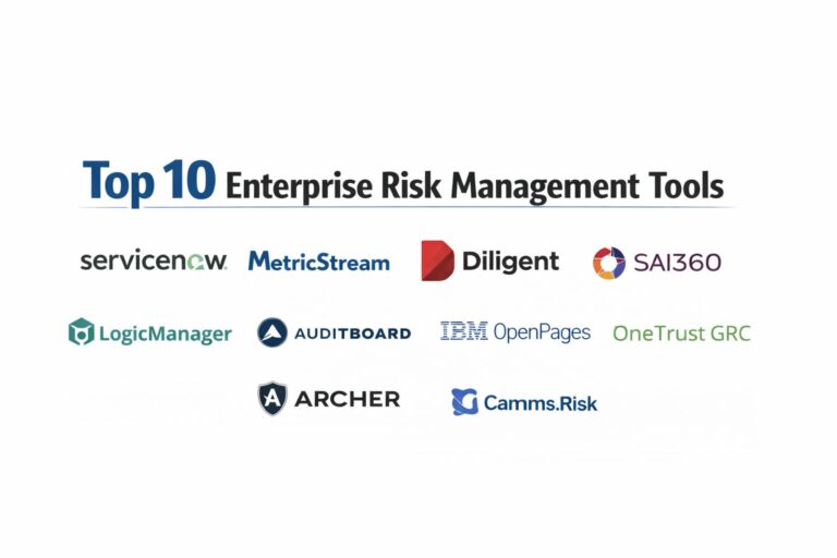 Top 10 Enterprise Risk Management (ERM) Tools: Features, Pros, Cons ...